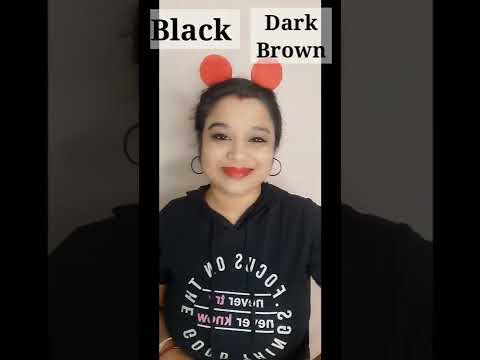 Black Vs Dark Brown eyebrow pencil. which one is better? #shorts #eyebrowpencil #makeup #beautyhack
