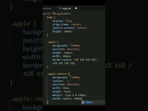 | Create an Apple Logo using HTML and CSS | Wenu Developer || #short12 #css #html #webdesign #logo