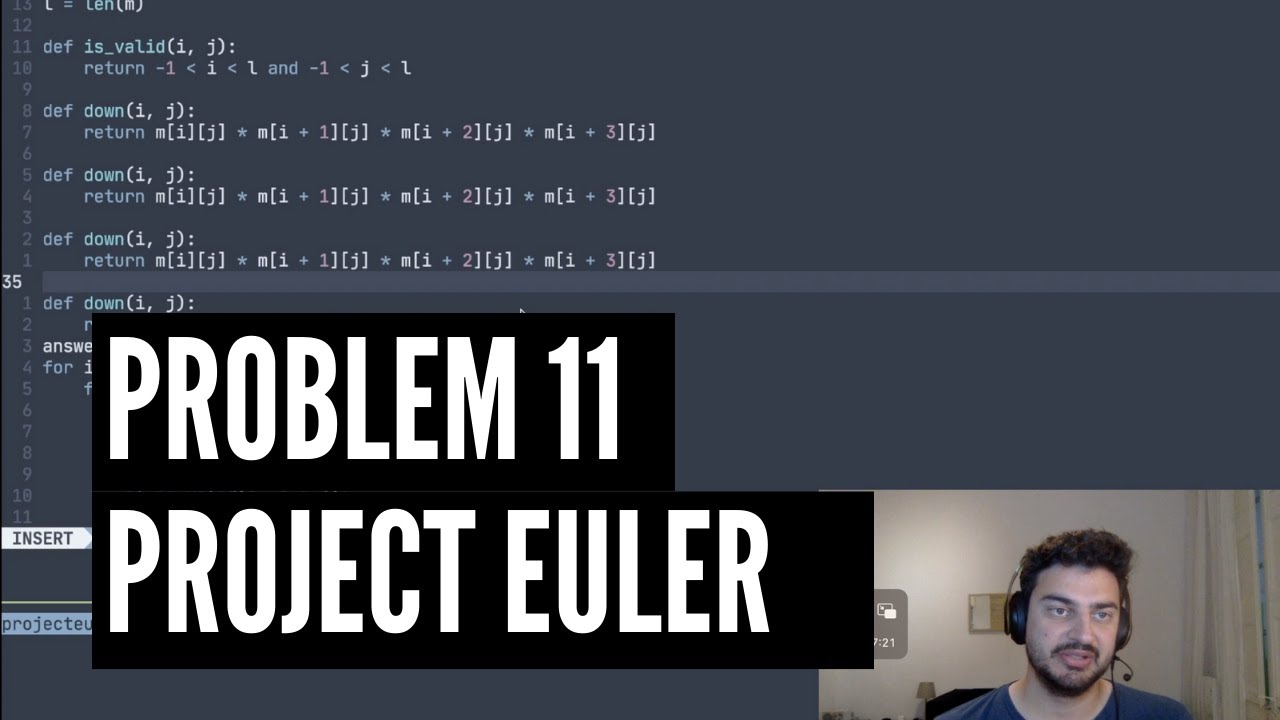 Project Euler Problem 11 Python Solution