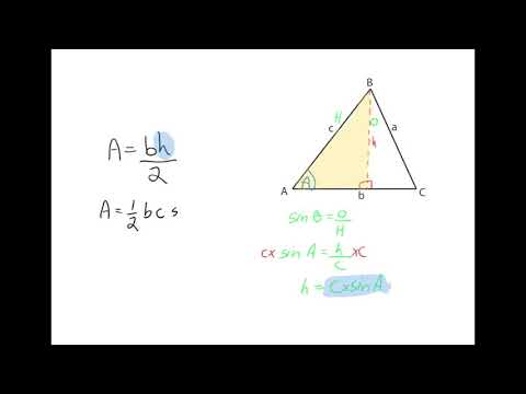 Area of Triangle Using SIN Explanation and Example