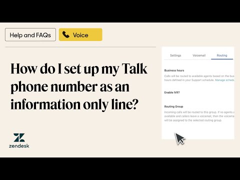 How do I set up my Talk phone number as an information only line?