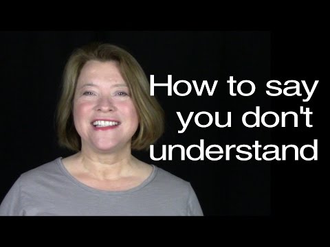 How To Say You Don't Understand gene…: English ESL video lessons