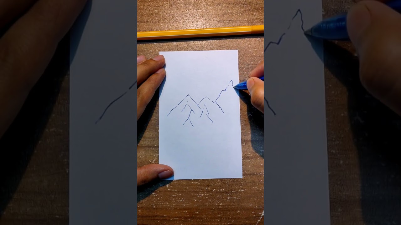 mountain vector art #vector #art #shortsfeed ✏️⛰️🏔️