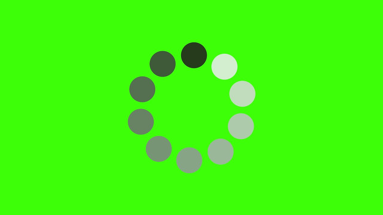Animated Loading icon (Green screen) 4K