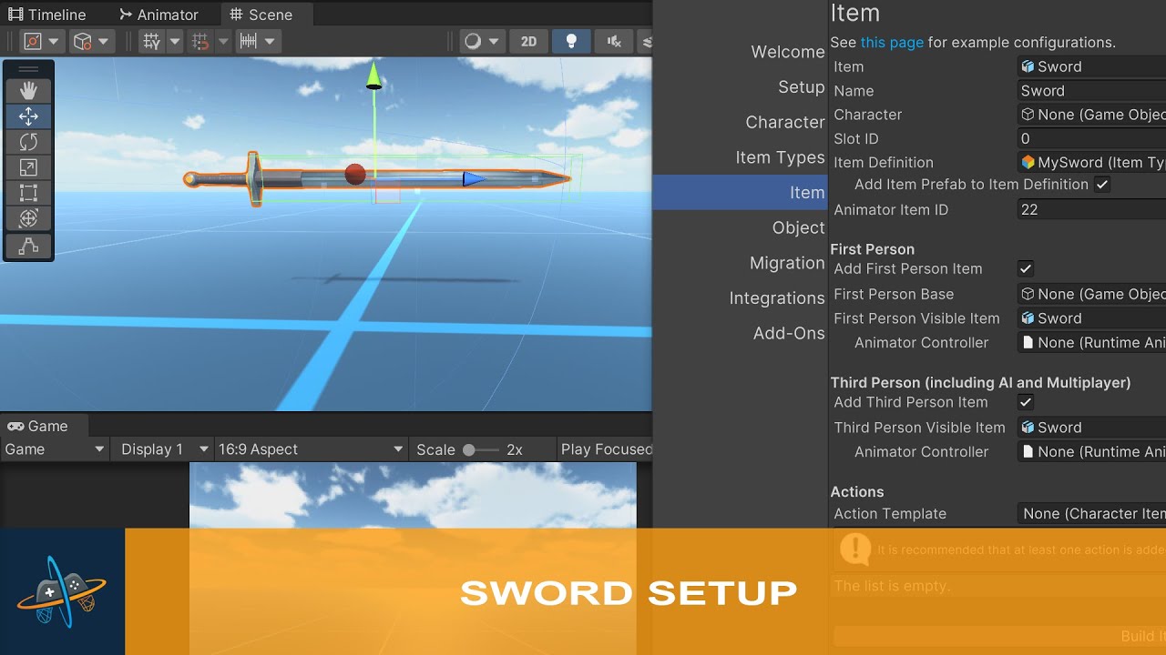 Sword Setup in the Ultimate Character Controller (Tutorial) by #Opsive