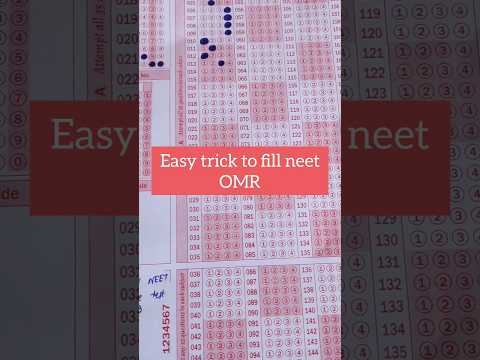 Easy trick to fill neet omr sheet/ neet preparation/quick omr fill#motivation #neet2024 #study