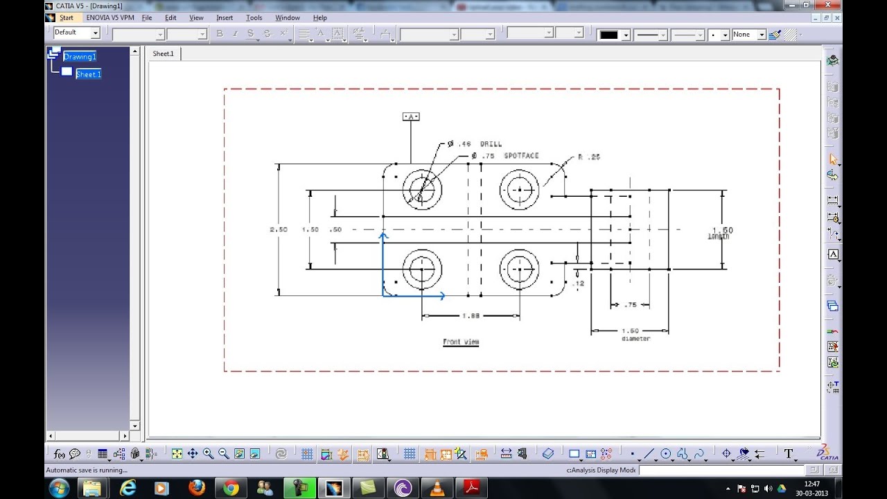 Catia V5 Drafting|Generative & Interactive|Setting ISO Standards|Beginner's Tutorials