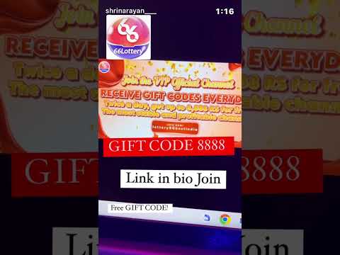 FREE GIFT CODE IN 66 LOTTERY #66lottery