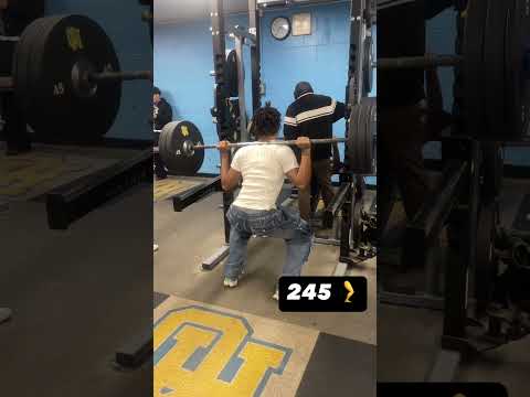 New PR Unlocked! 245lb Squat🔥💪 #PR #SquatChallenge #workout #gym #weightlifting