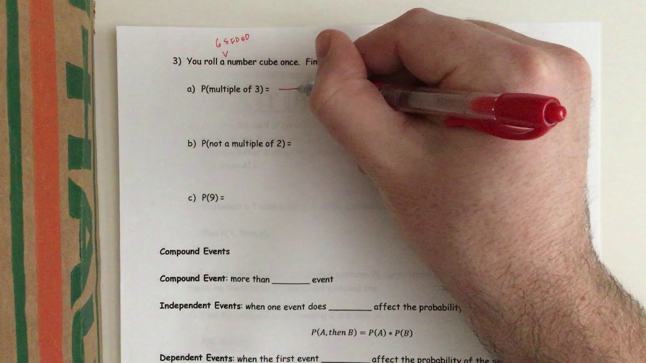 Tuesday, 3/24 - Simple and Compound Probability Notes