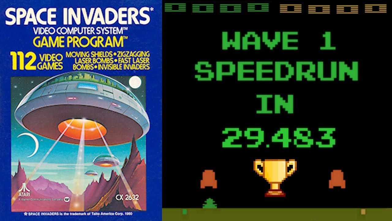 Space Invaders (Atari 2600) - Wave 1 Speedrun - 29.483 WR