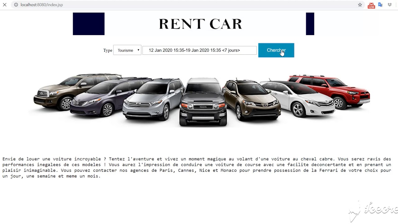V-Location: Web application using Java EE, JDBC, JSTL