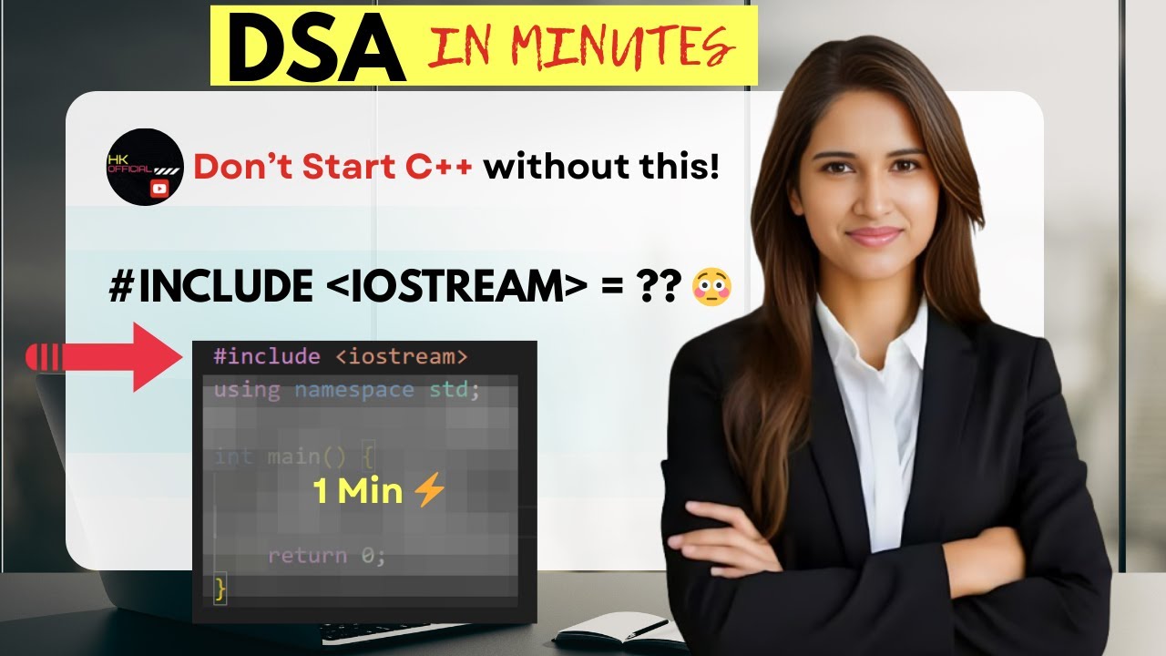 What is #include iostream in C++? Preprocessor Directives Explained in 1 Min | DSA in Minutes #3