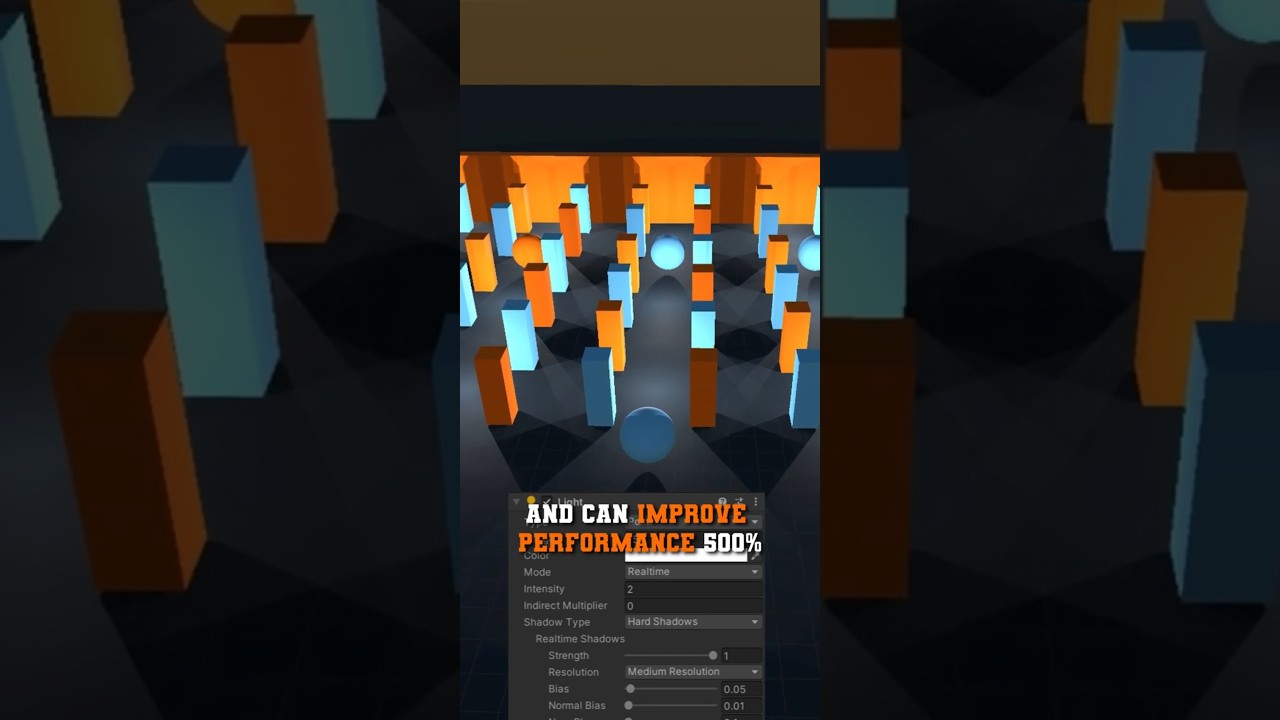 LOD Your Lights - Performance Optimization | Unity Tutorial #shorts