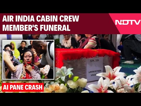 Air India Plane Crash | Air India Cabin Crew Member's Funeral In Manipur, Thousands Mourn