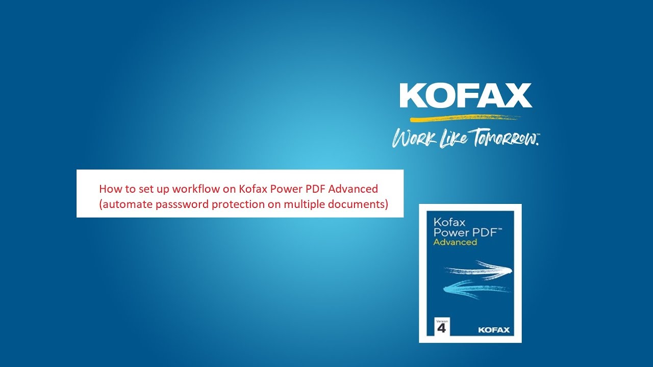 How to automate your workflows using Power PDF Advanced (password protection)