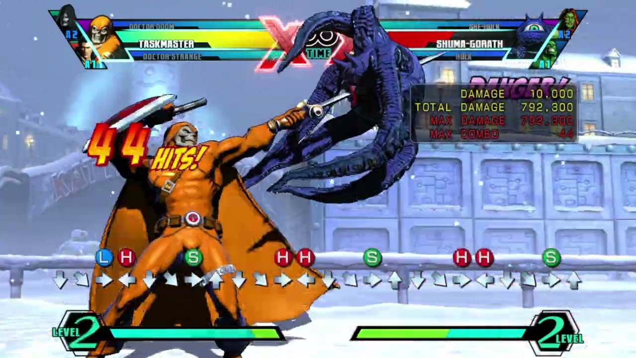 UMVC3: Taskmaster - One Meter Max Damage (with Two Assists)