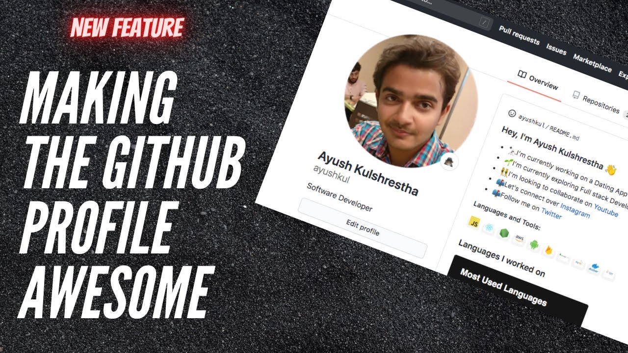 How to create Awesome GitHub Profile ReadMe (New Feature) | Impress others with your Github Profile