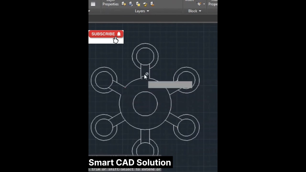 Autocad Practice 2d Drawing#5// Autocad 2d drafting// Autocad Basic Tutorial #autocad #shorts