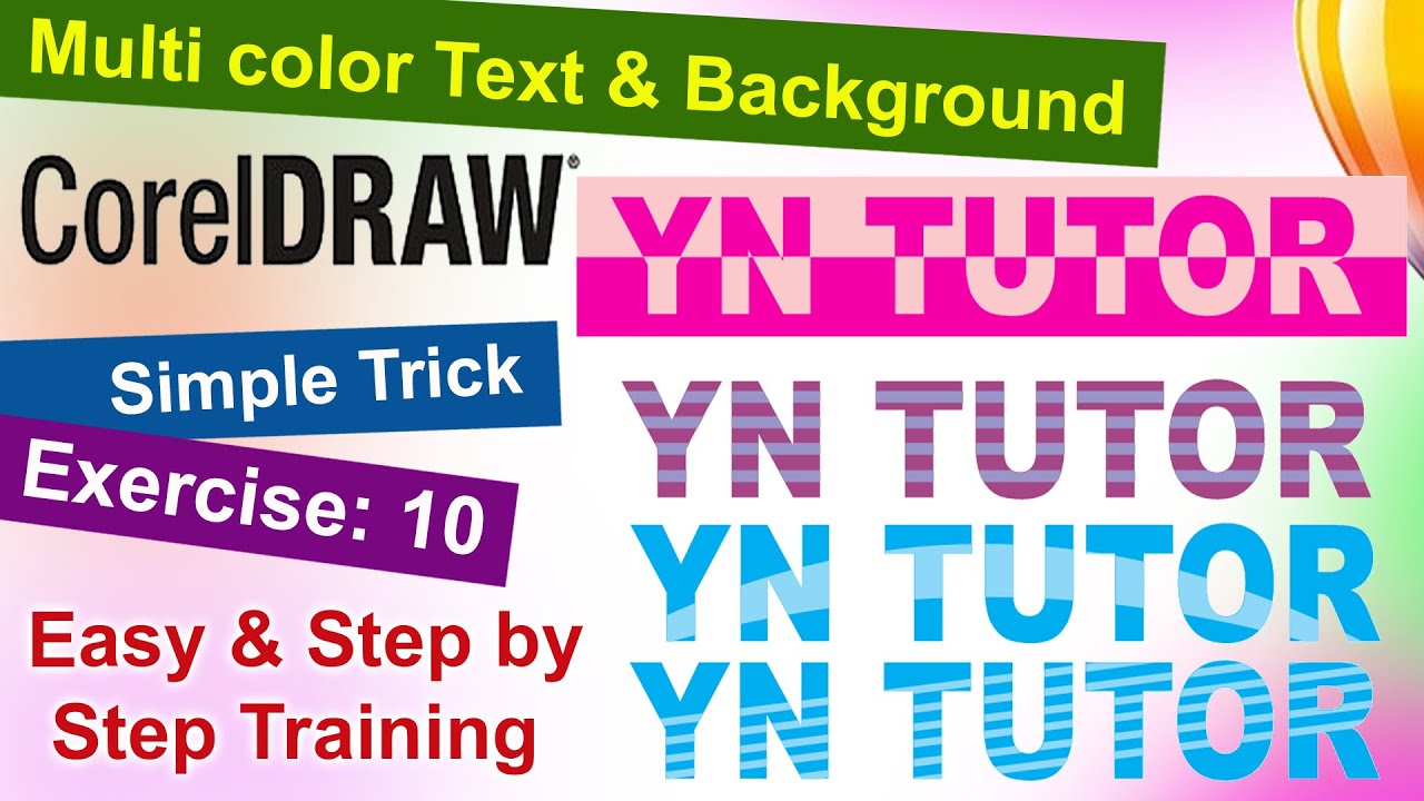How to Create Multi-Color Text with Background in CorelDRAW – Beginner Tutorial