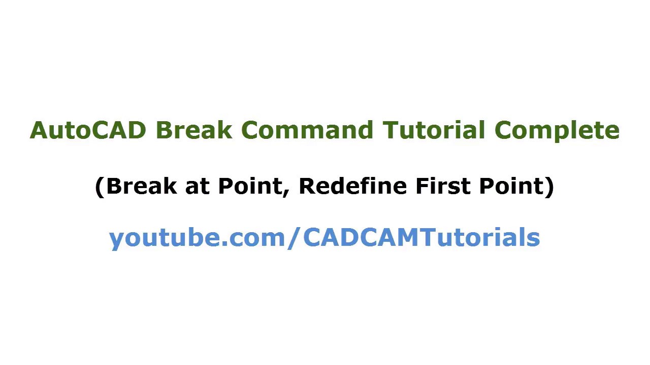 AutoCAD Break & Break At Point Command Tutorial Complete | AutoCAD Split Line into Segments