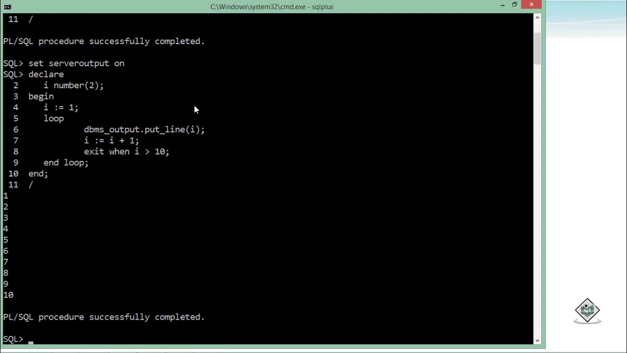 Oracle - PL/SQL - Loops