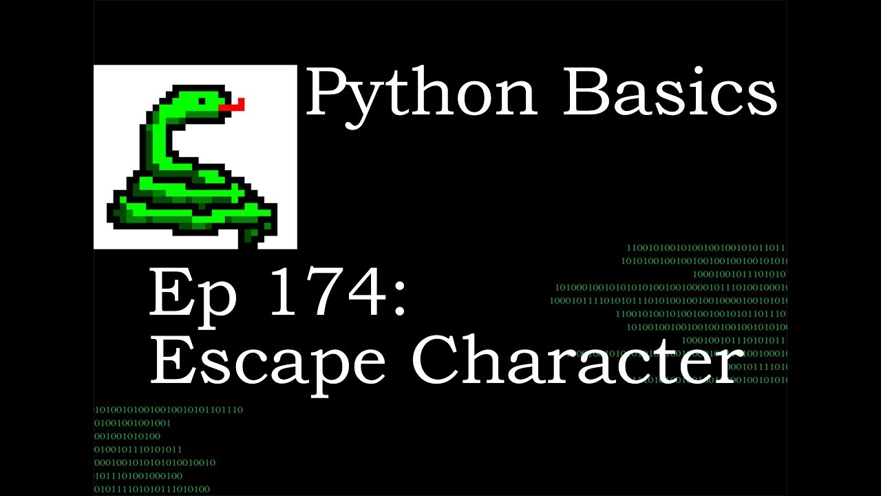 Python Basics Escape Character
