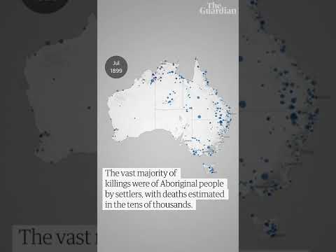 Map of massacres of Aboriginal people in Australia 1794-1928