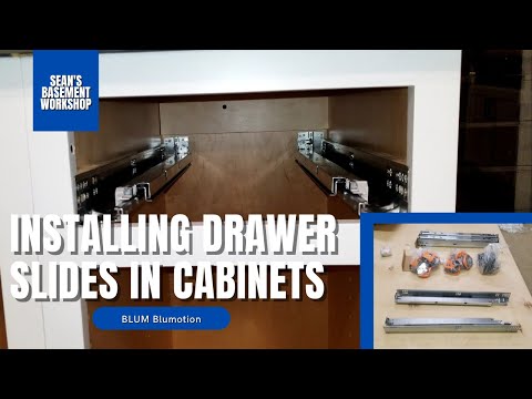 Kitchen Cabinet Build Part 30 - Install BLUM Concealed Slides in Cabinets | SBW#64