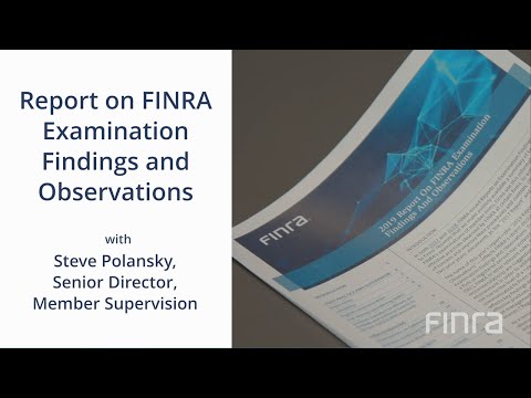 2019 Report on FINRA Examination Findings and Observations