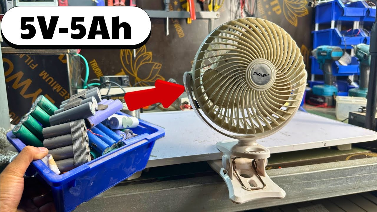 18650 Battery Transformer Into Power Source For Mini Fan – Easy To Make, Convenient!