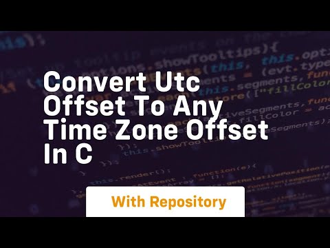 Convert utc offset to any time zone offset in c