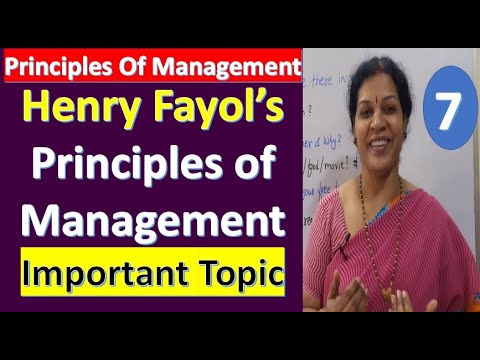 7. Henry Fayol's Principles Of Management from Principles of Management Subject