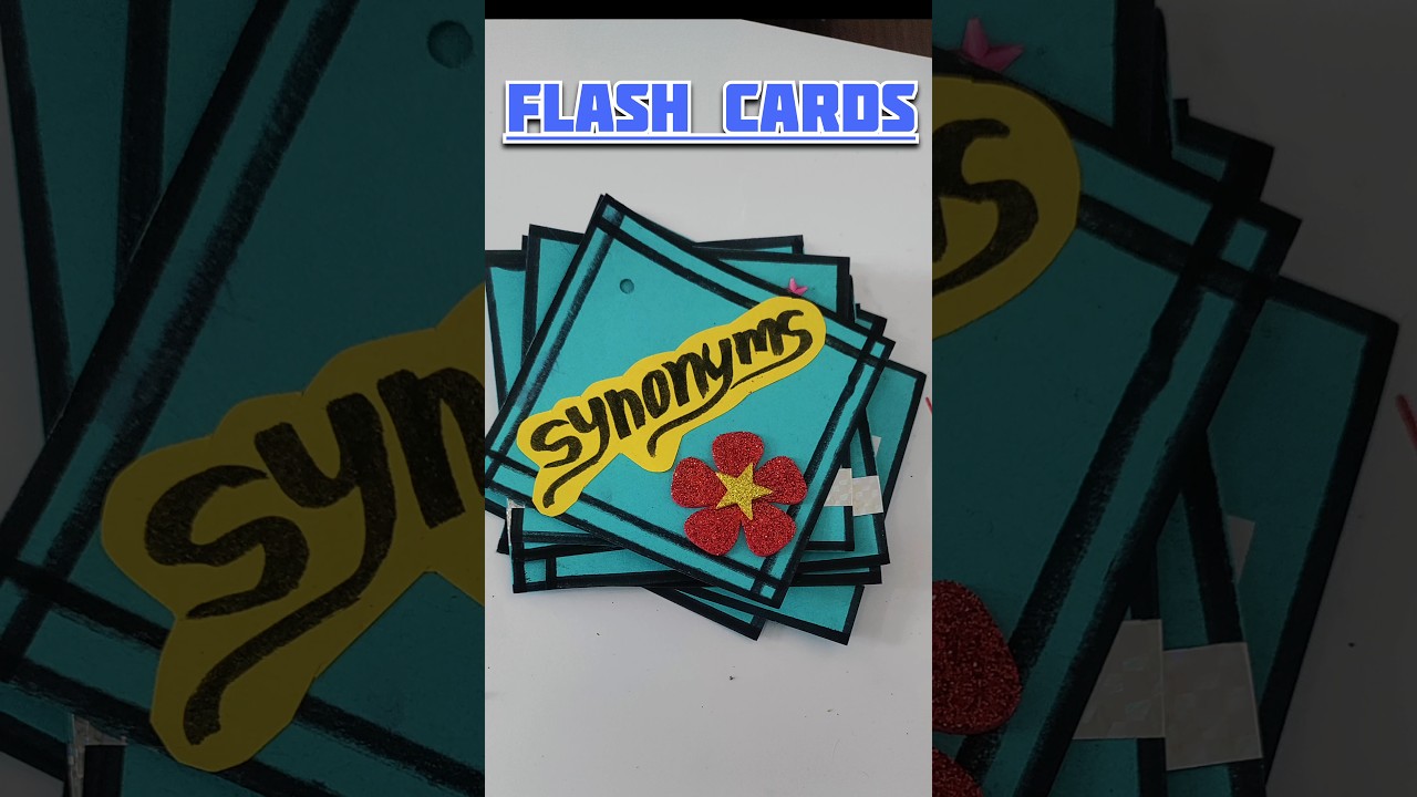 FLASH CARDS | SYNONYMS #flashcards #synonymsflashcards #diy #craft #viralshorts #art
