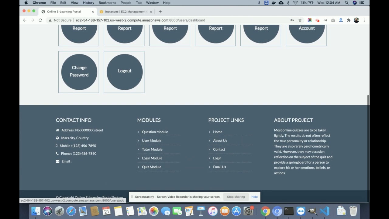 AWS Cloud Python Based Online E Learning Portal