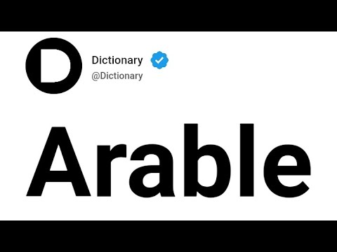 Arable Meaning In English