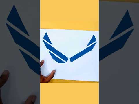 How to draw the Us Air Force logo #UsAirForce #shorts
