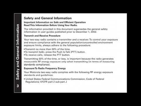 Motorola Talkabout T6500 Series FRS / GMRS Walkie Talkie Radio Instruction Manual