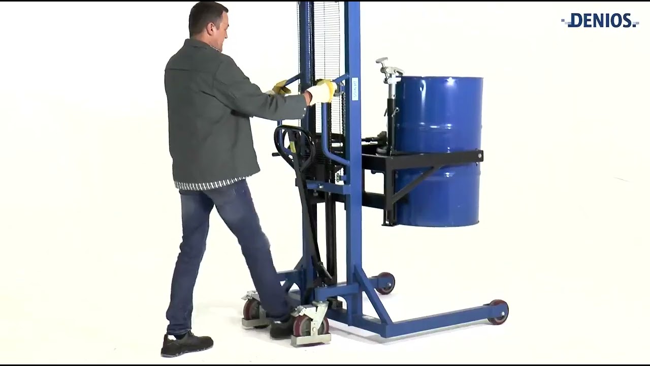 Drum lifter Servo, drum turner 180 , 205 litre steel drums, wide ...