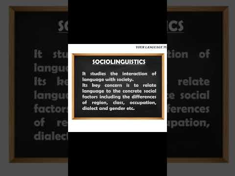 What is sociolinguistics? #sociolinguistics #ylt #linguistics #languagelearning #saqlainshah #short