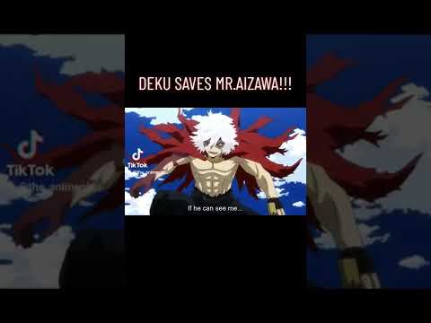 DEKU SAVES MR.AIZAWA ERASER HEAD. MY HERO ACADEMIA (WHAT A CLOSE CALL) #anime #youtubeshorts #viral