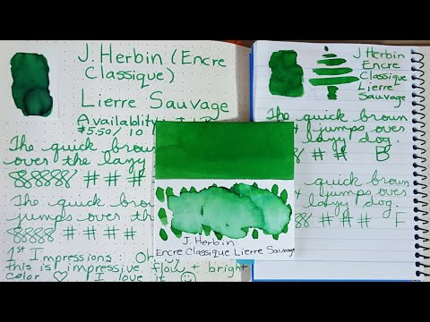 J. Herbin - Encre - Lierre Sauvage (Wild Ivy) - Ink Profile