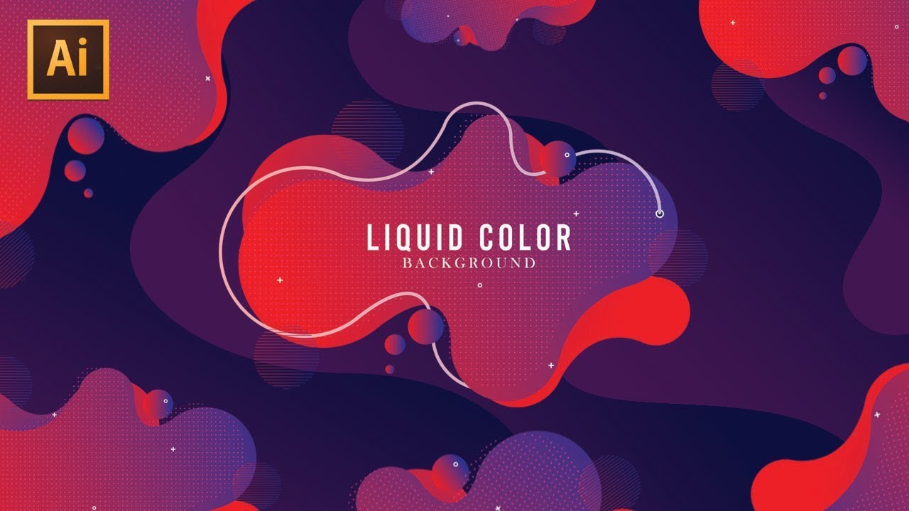 Create Abstract Liquid Color Background | Adobe Illustrator Tutorials