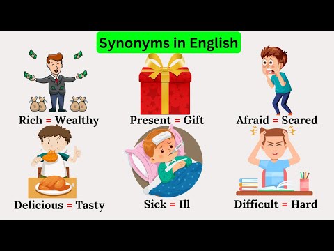 Synonyms in English | Common Synonym Words in English | Synonyms Words | English Vocabulary