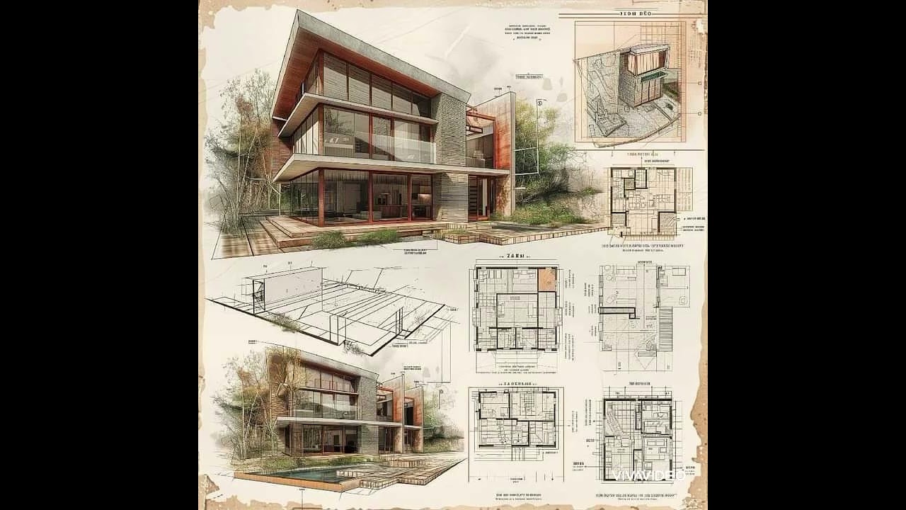 Plans Elevations and Sections Extracted from the 3D Visual Model Drawing HD