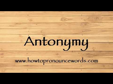 How To Pronounce Antonymy ? How To say Antonymy New Video