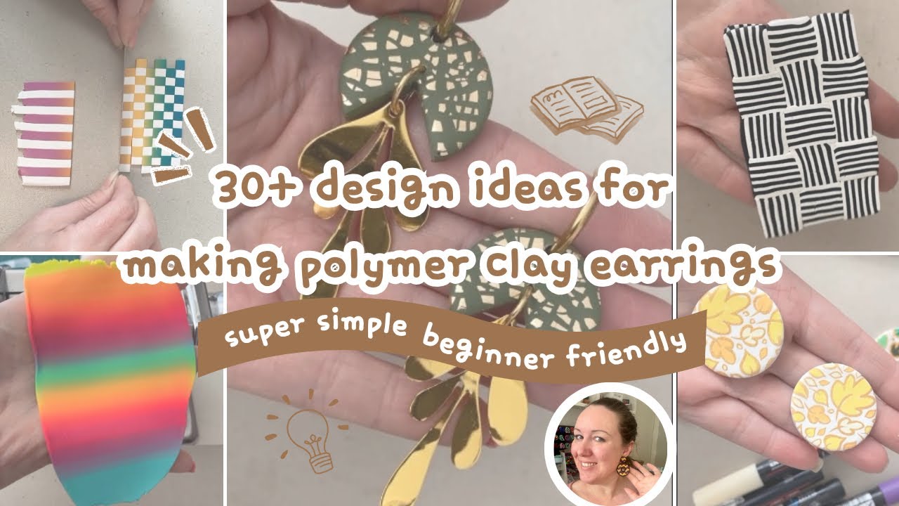 Polymer Clay Earring inspiration | compilation 30+ design ideas | tutorials 