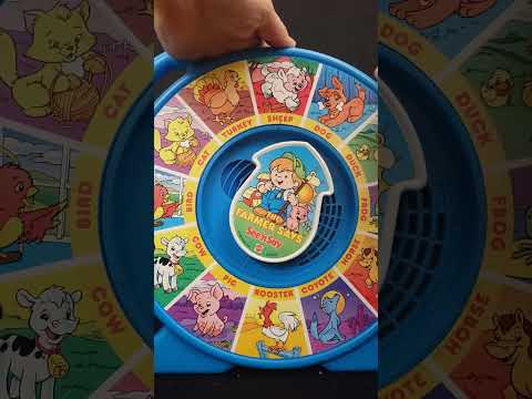 Vintage Mattel See N' Say The Farmer Says Animal Sounds Toy Blue 1989 4sale at www.ekidsthings.com