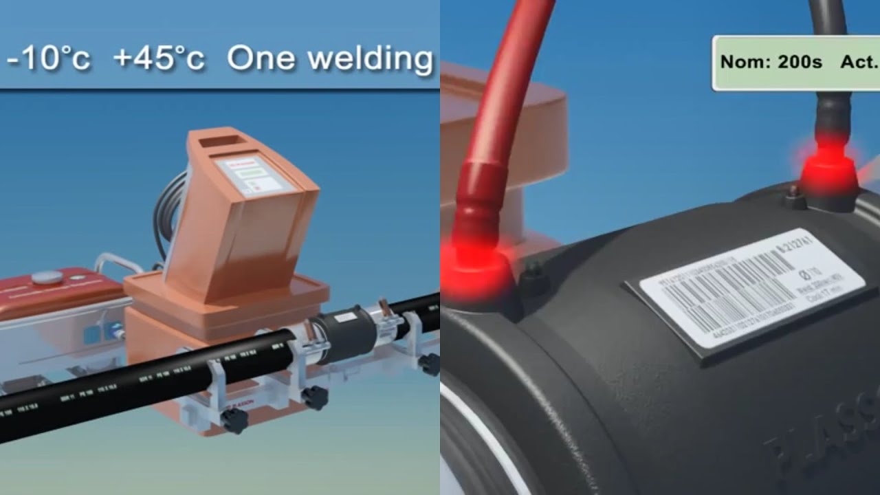 HDPE pipe joining welding method and underground pipe installation procedure (Electrofusion welding)