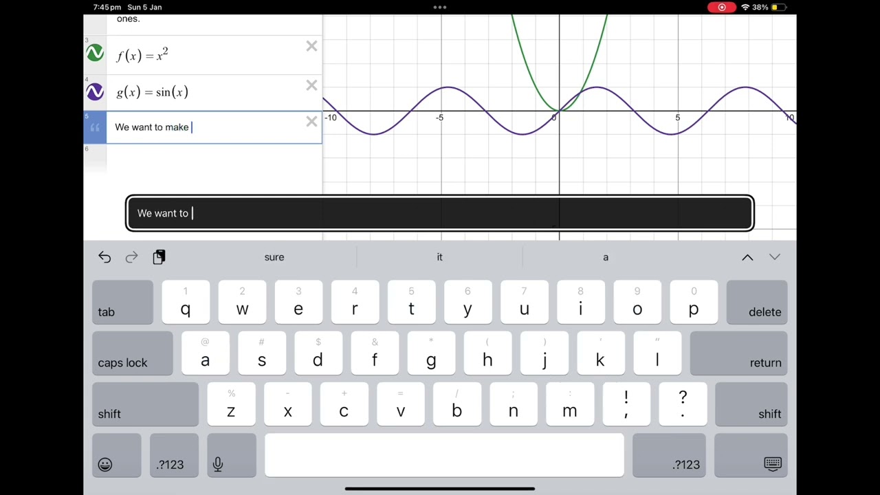 Morphing functions in Desmos!